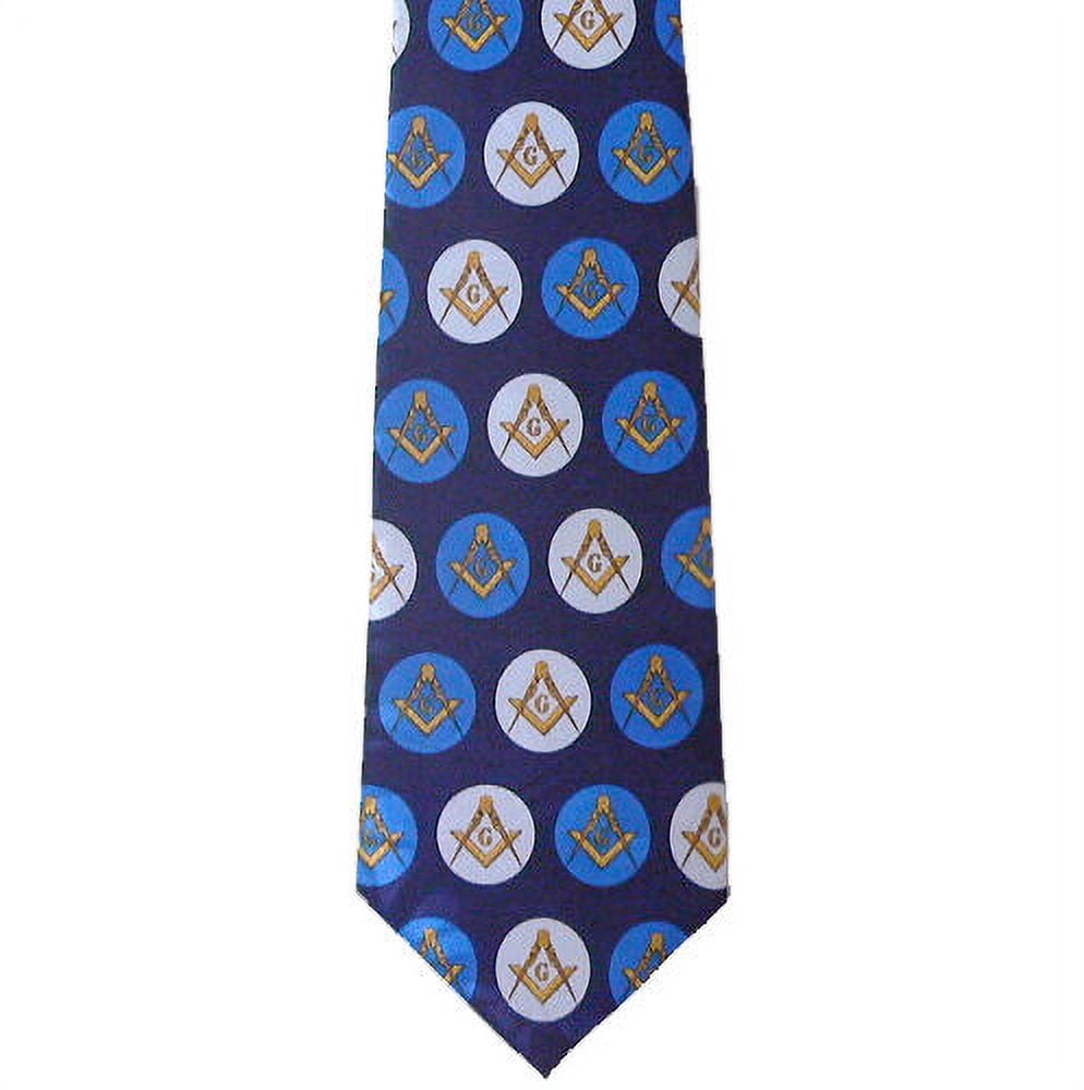 Freemason's Tie - Blue and White Polyester polka dot Masonic pattern ...