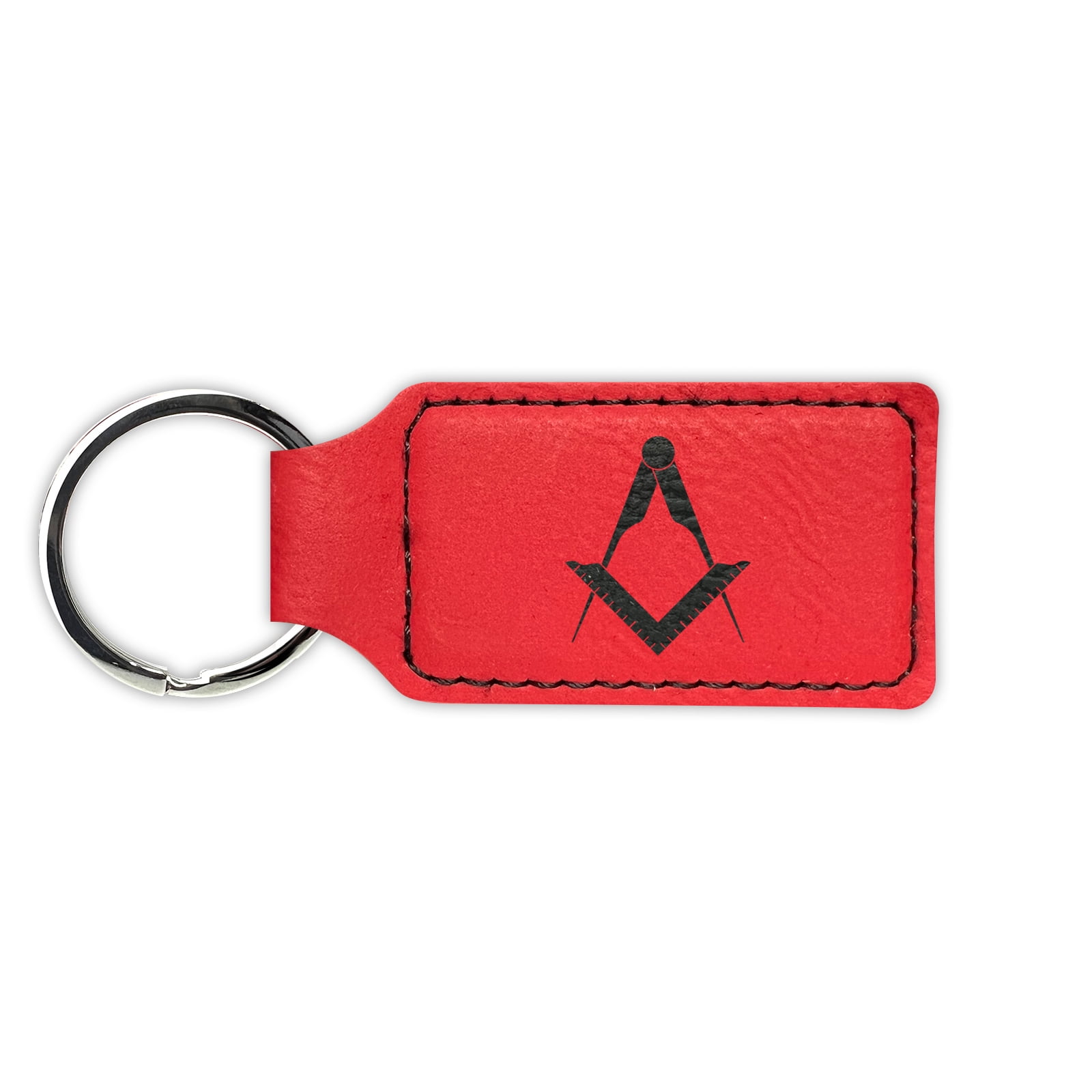Freemasonry Emblem Keychain Leatherette Rectangle - Laser Engraved ...