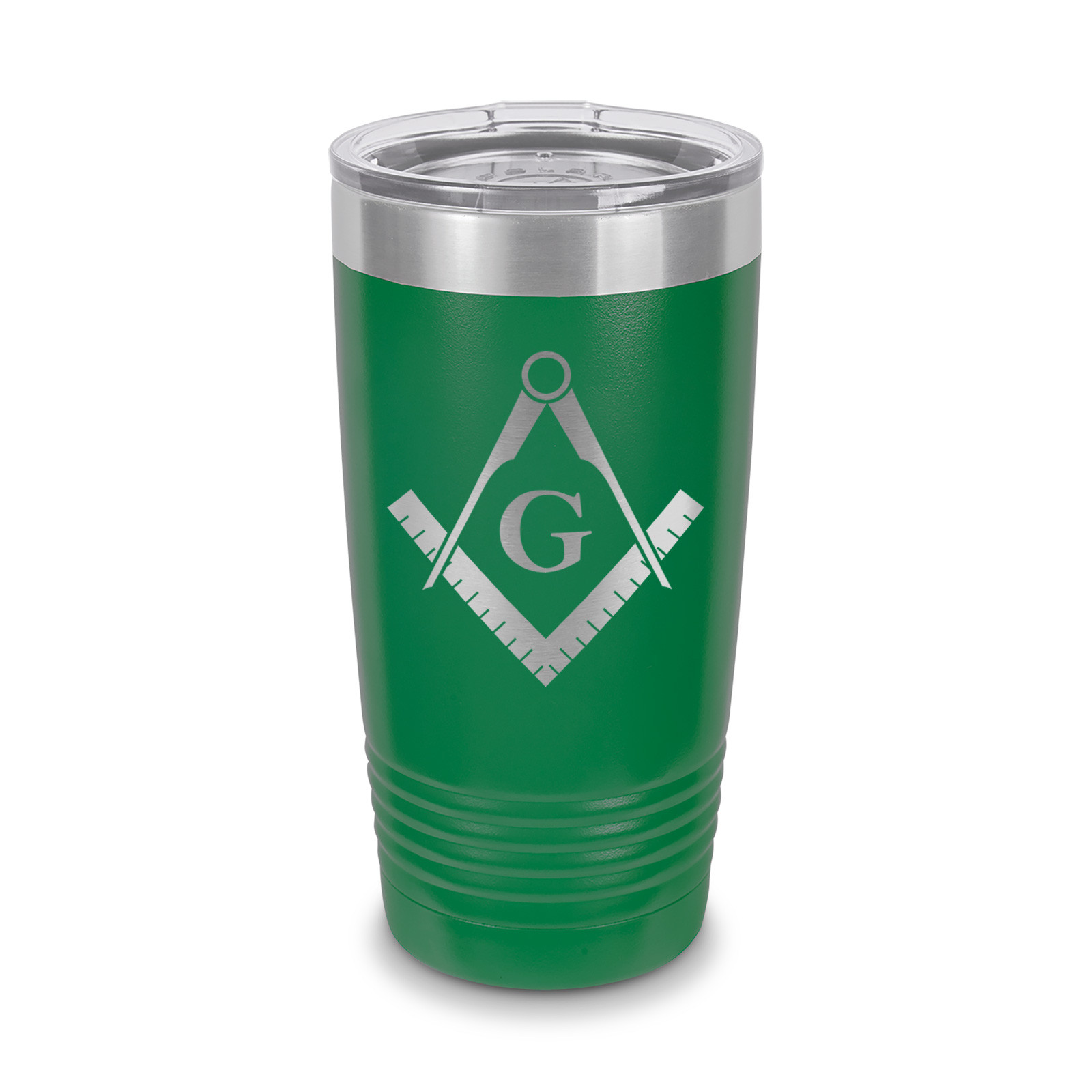 Freemasonry Emblem Tumbler 20 oz - Laser Engraved w/ Clear Lid ...