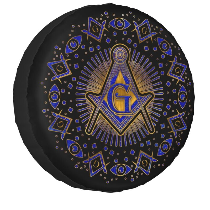 Freemasonry Symbol Spare Wheel Tire Cover for RAV4 Prado Freemason Ma ...