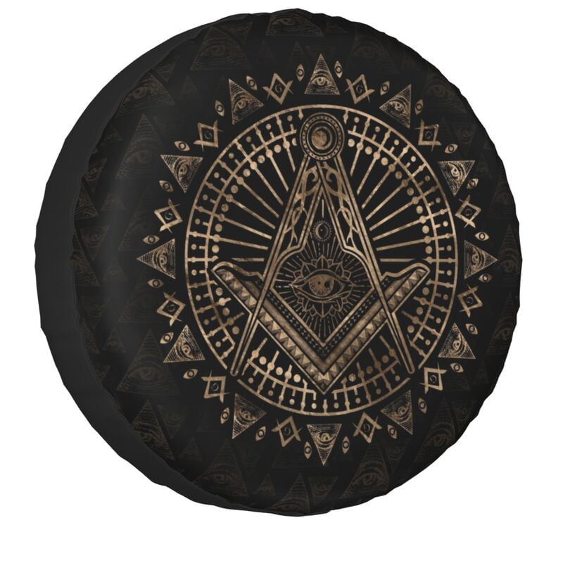 Freemasonry Symbol Spare Wheel Tire Cover for RAV4 Prado Freemason Ma ...