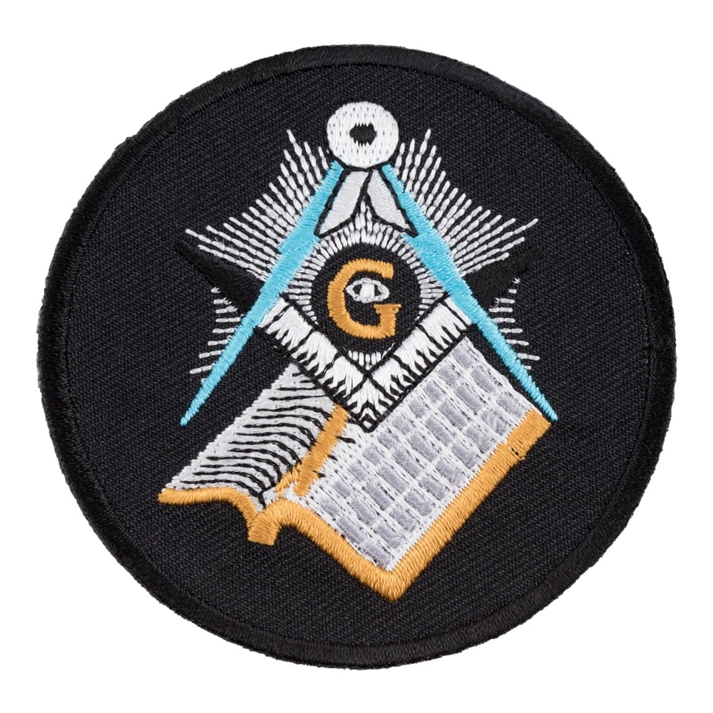 Freemasons Black, White, Blue & Gold Masonic Logo Patches - Walmart.com