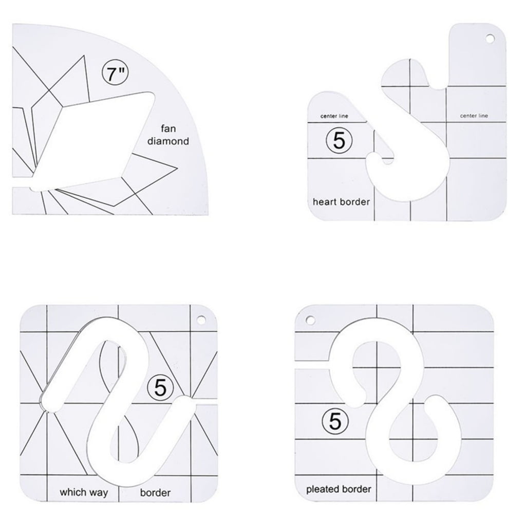 Freemotion Quilting Stencils Quilting Templates Sewing Ruler for ...