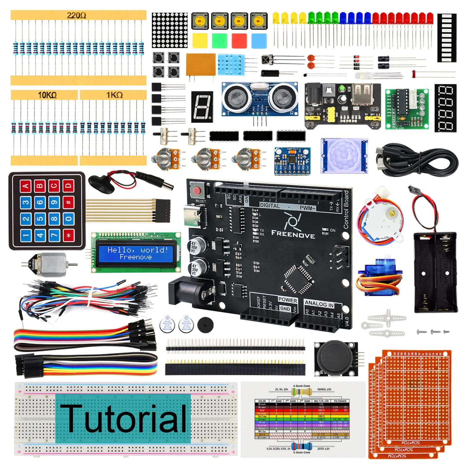 Freenove Ultimate Starter Kit KEF16 with Board V4 (Compatible with Arduino IDE), 274-Page ...