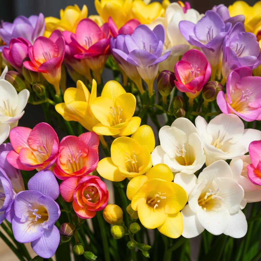 Freesia Mixed Colors Bulbs for Spring Planting - 10 Bulb Mix Pack ...