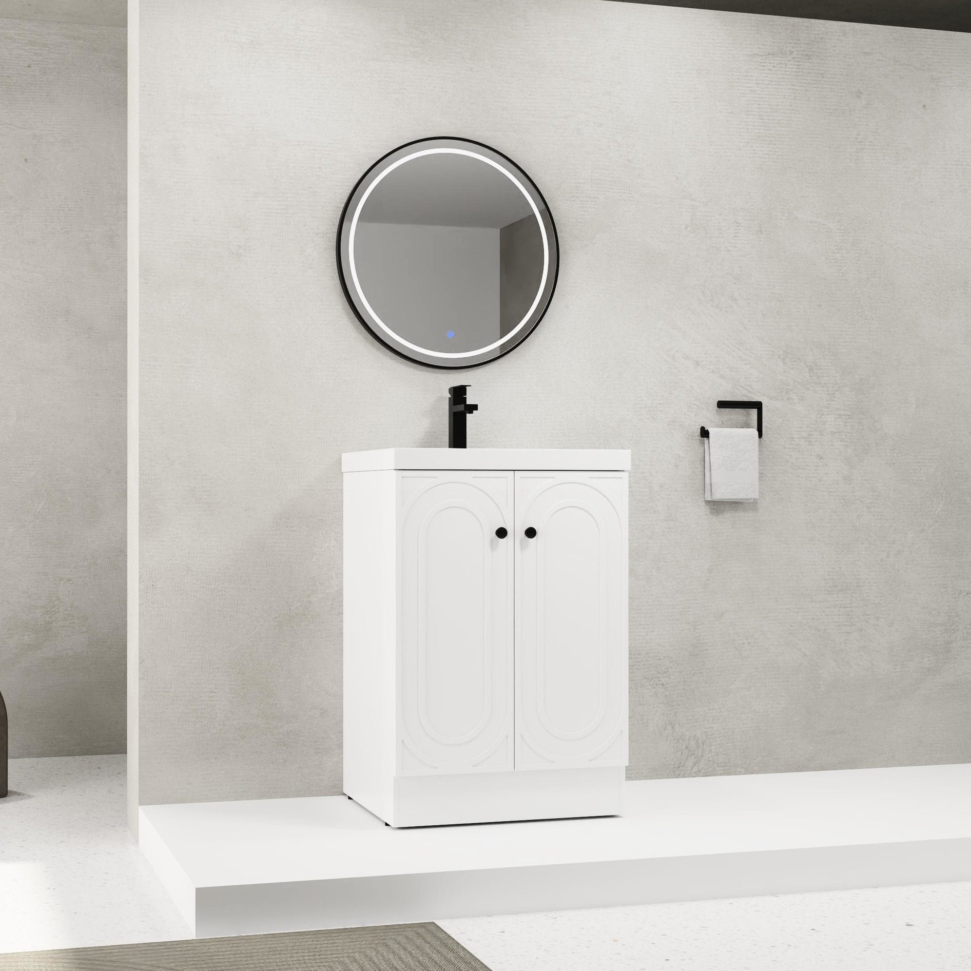 Freestanding 24" Bathroom Vanity | Store Bathroom Items Easily | Metal ...