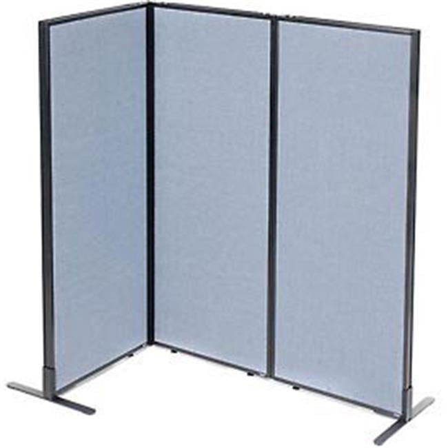 Freestanding 3-Panel Corner Room Divider - Blue - 24.25 x 60 in ...