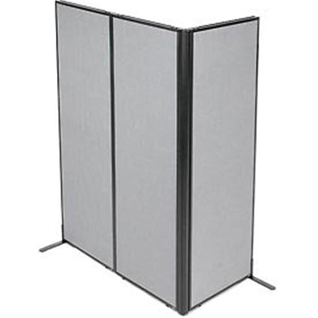 Freestanding 3-Panel Corner Room Divider - Gray - 24.25 x 72 in. Panels ...