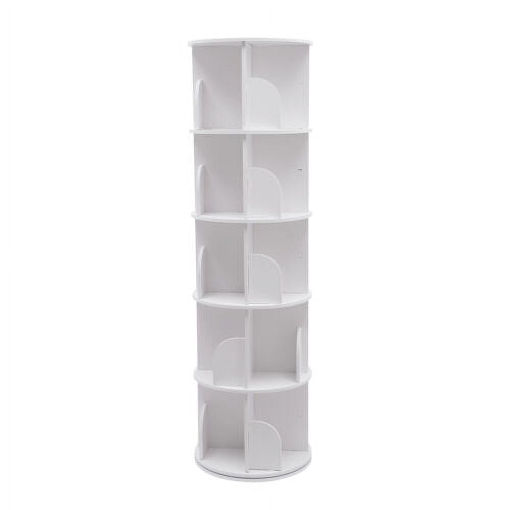 Freestanding 360° Rotating Bookshelf Bookcase Storage Shelf Display ...