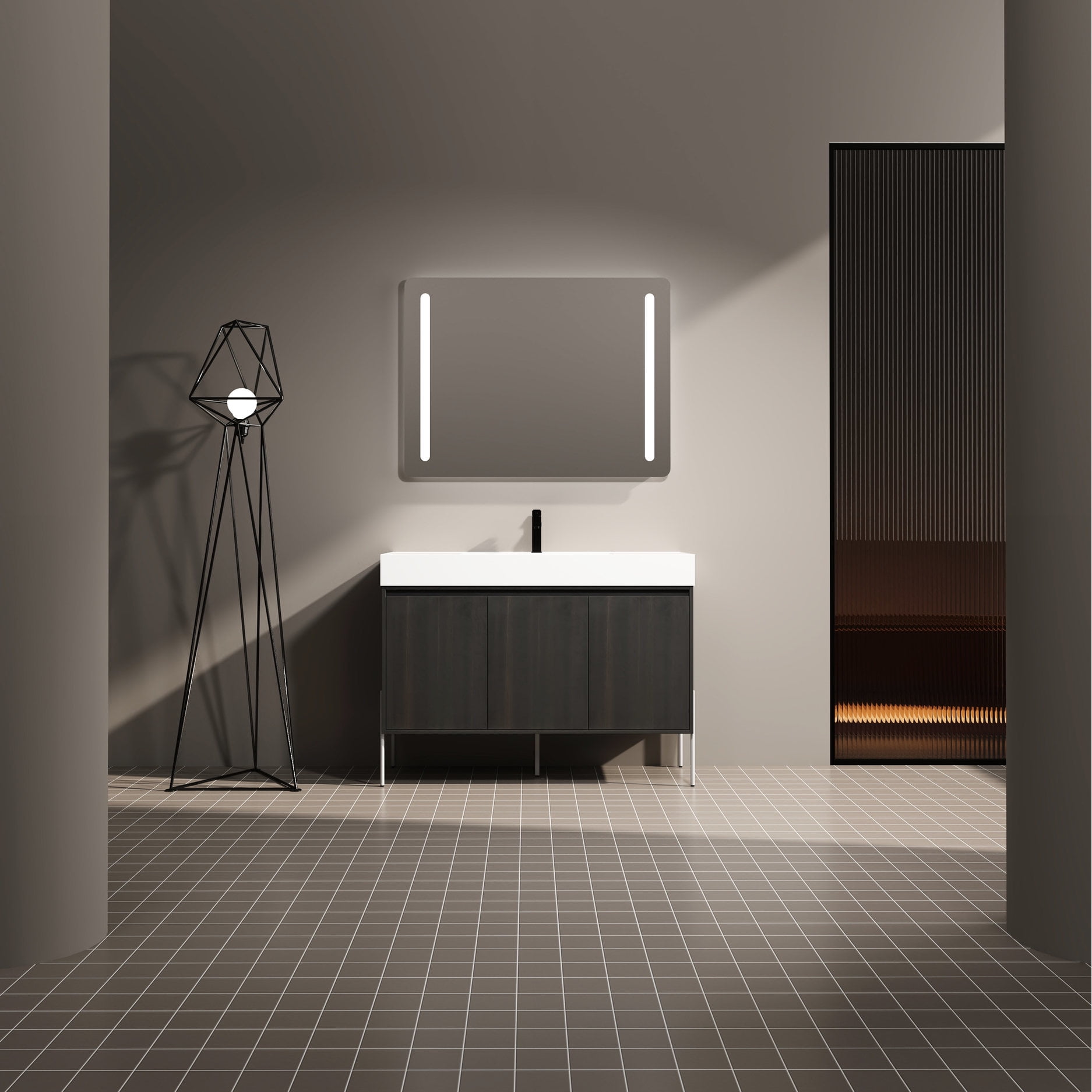 Freestanding 48" Vanity for Bathroom | Provides Dry Storage, Modern ...