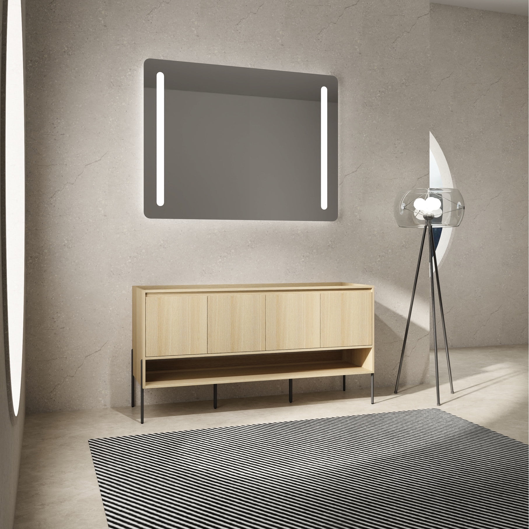 Freestanding 60" Bathroom Vanity | 4 Doors to Keep Items Dry ...