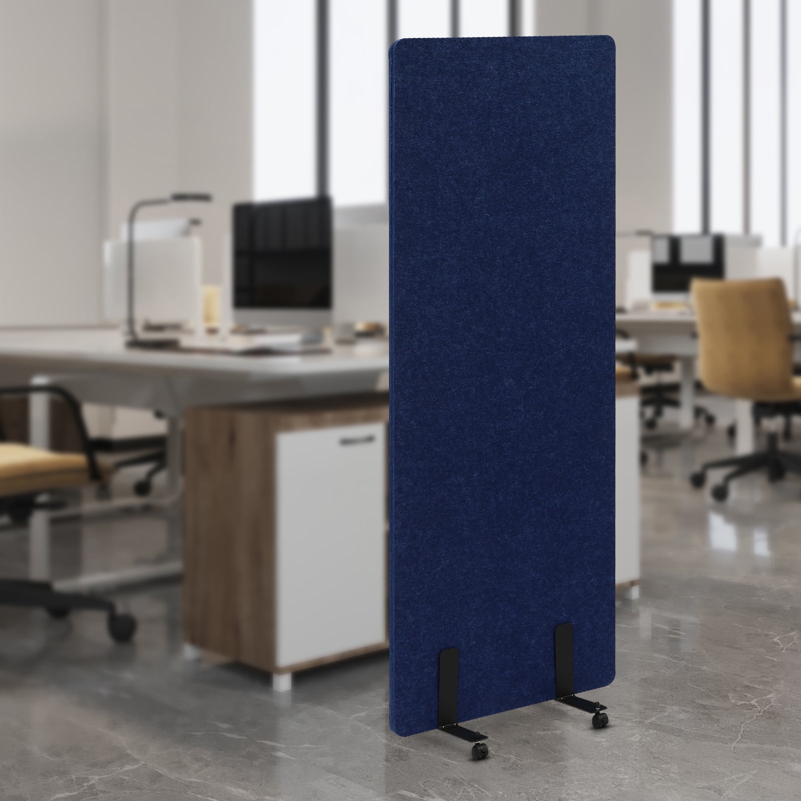 Portable Freestanding Acoustic Indoor Room Divider, 24x66 Inch Privacy ...