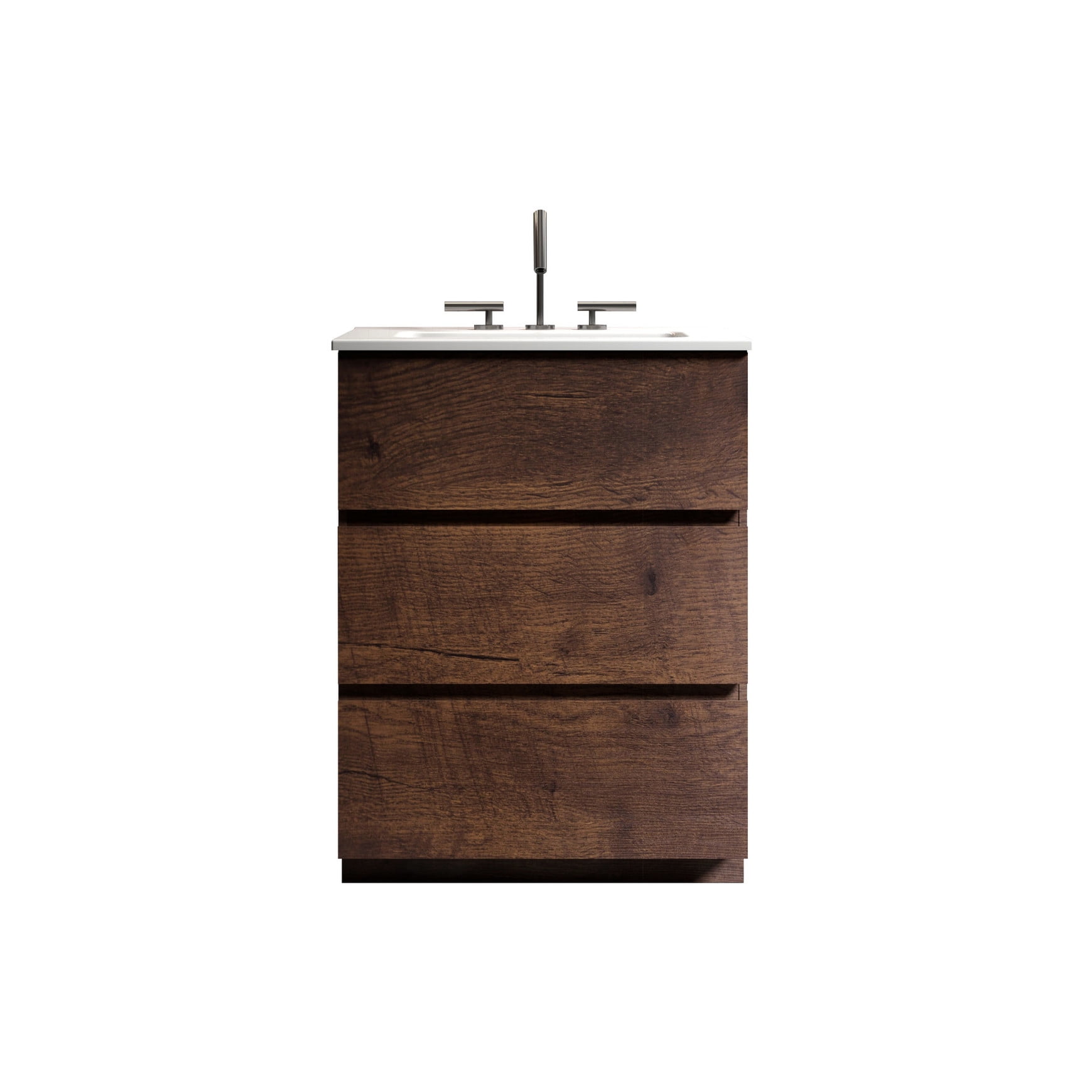 Freestanding Bathroom Fixture / Walnut Color, Large Storage Drawers ...