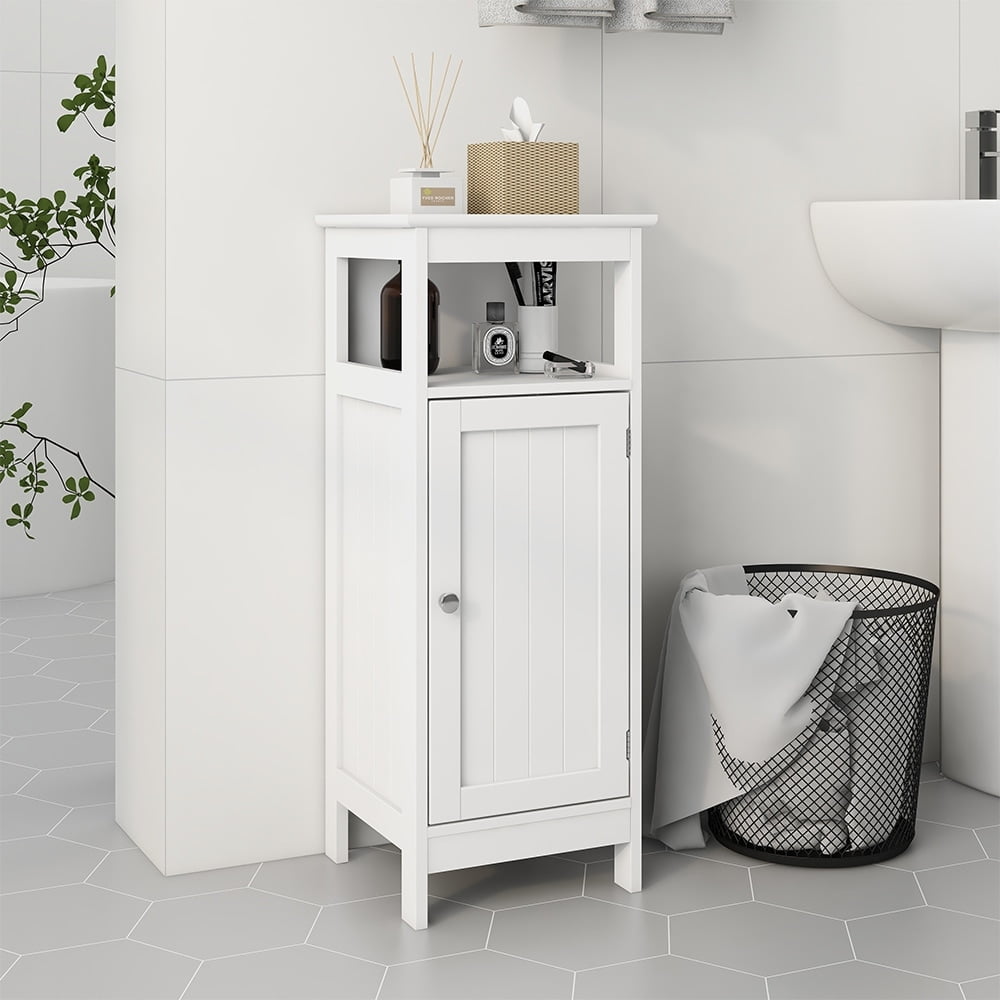 Freestanding Bathroom Floor Cabinet, Storage Cabinet White 4 - Walmart.com