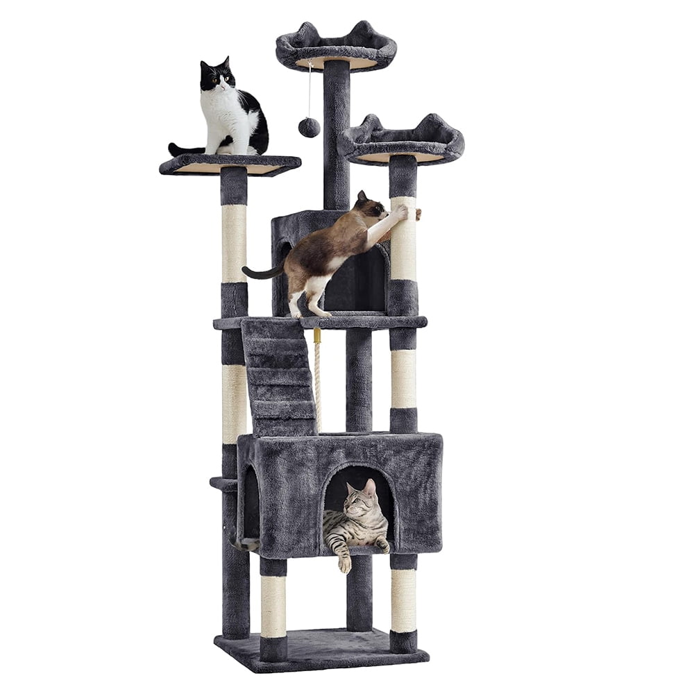 72in Cat Tree for Indoor Cats, Multi-Level Cat Tower Cat Condo with ...