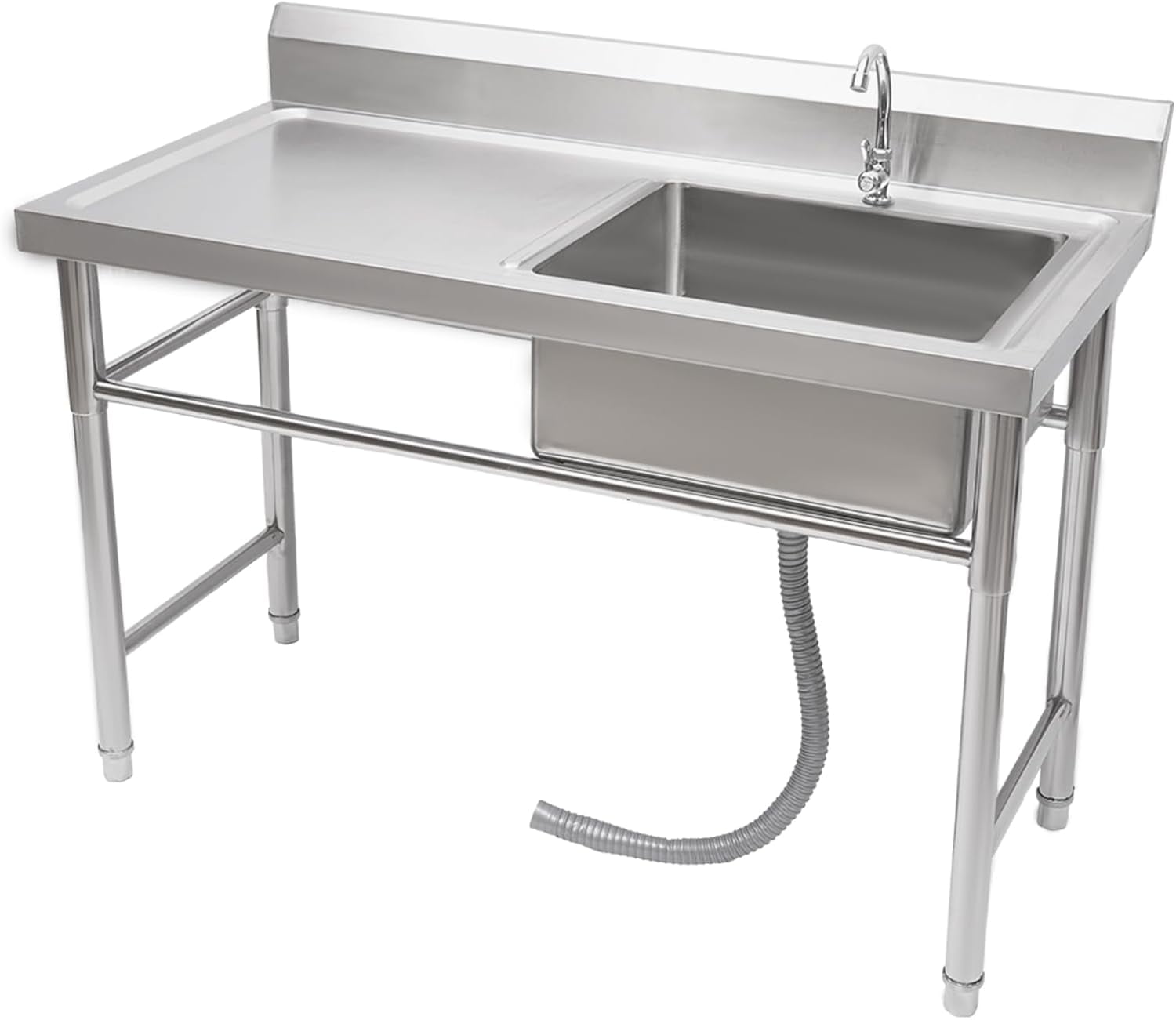 Freestanding Commercial Restaurant Kitchen Sink Single Bowl Sink Set ...