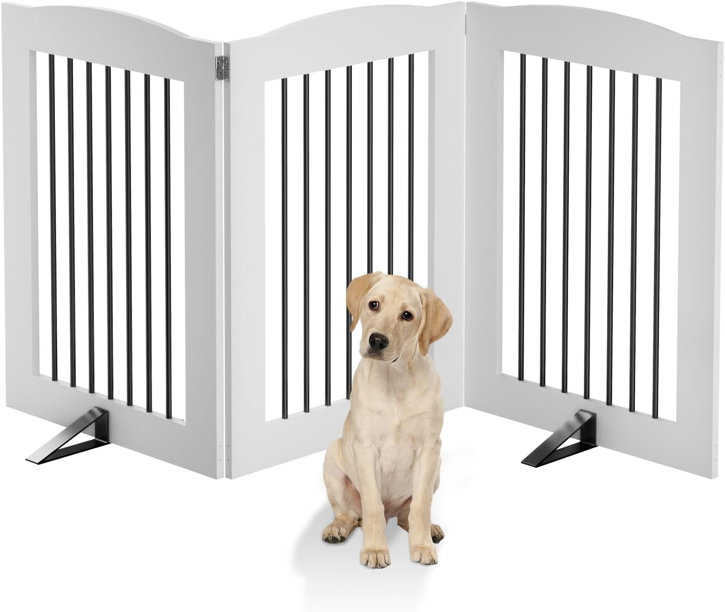 Freestanding Dog Gates, Dog Fence Indoor Puppy Gate for Stairs,Doorways ...