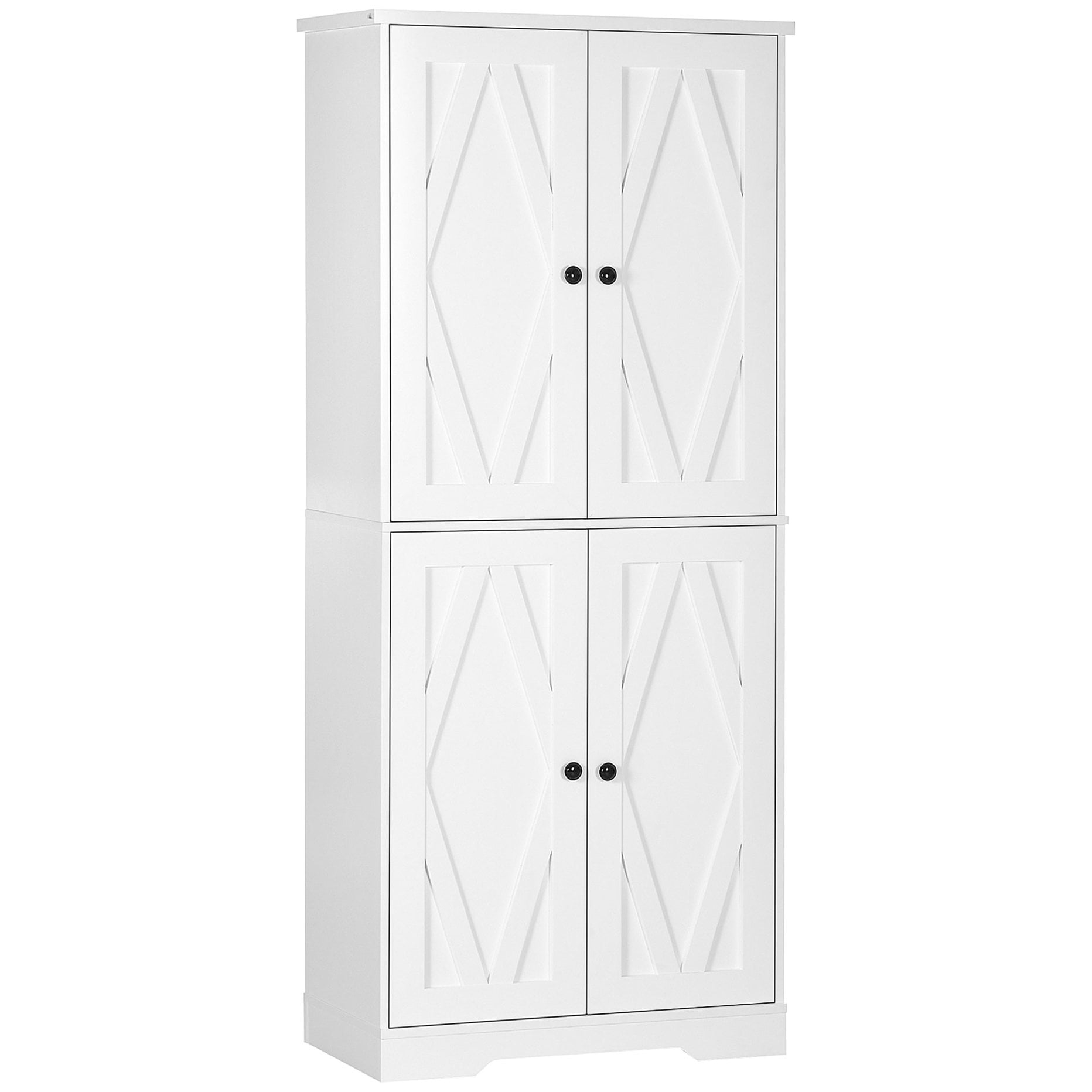 Freestanding Farmhouse Kitchen Cabinet with 4 Barn Doors / Ample ...