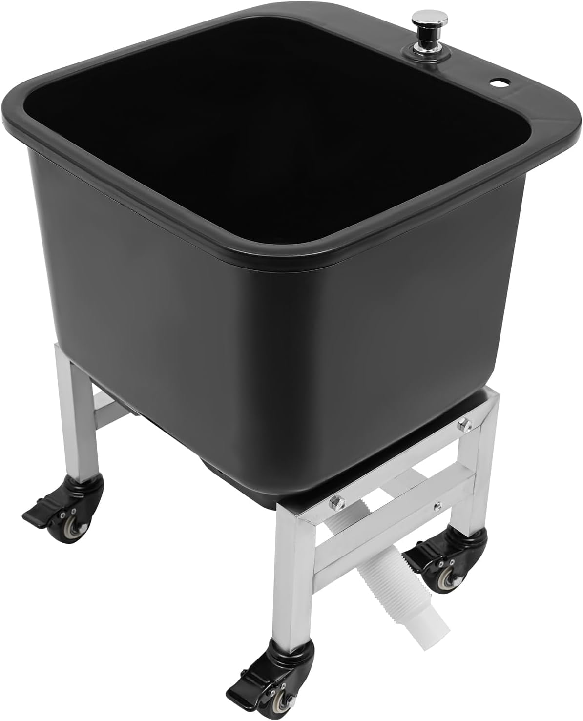 Freestanding Floor Mop Sink,Commercial Mop Sink with Rollers,Plastic ...