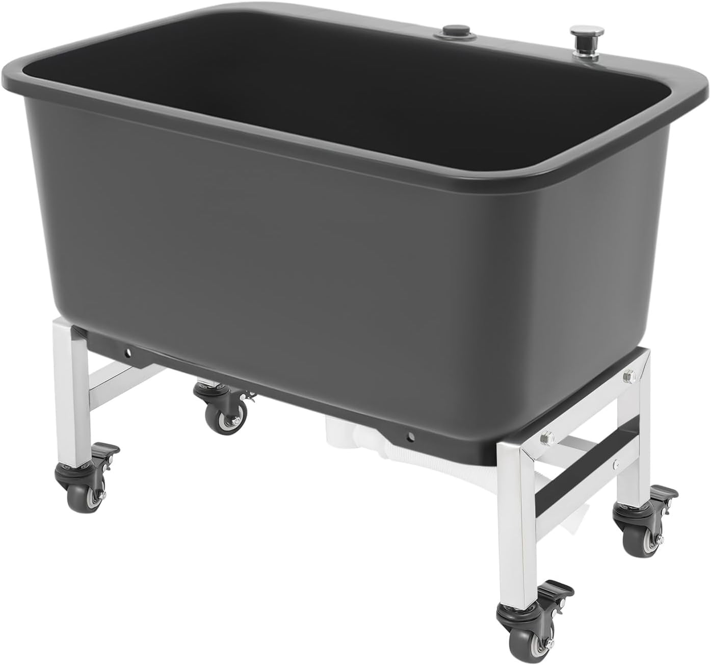 Freestanding Floor Mop Sink,Commercial Mop Sink with Rollers,Plastic ...