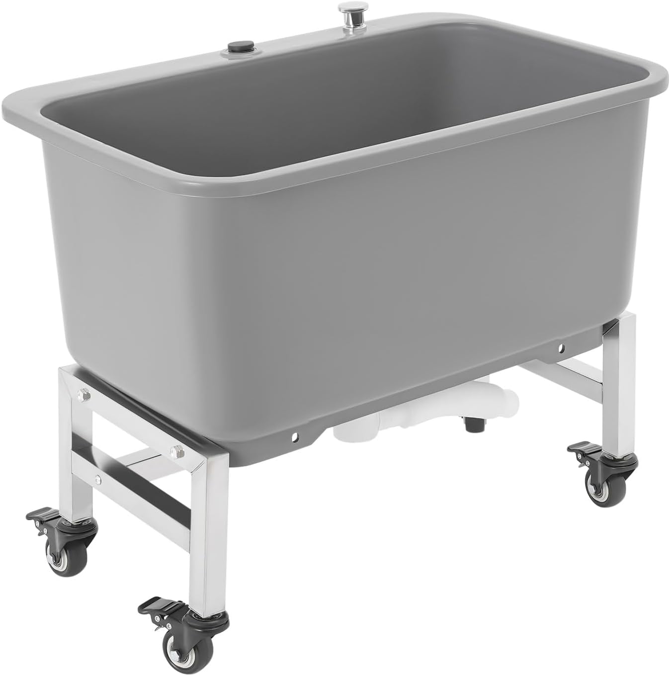 Freestanding Floor Mop Sink,Commercial Mop Sink with Rollers,Plastic ...