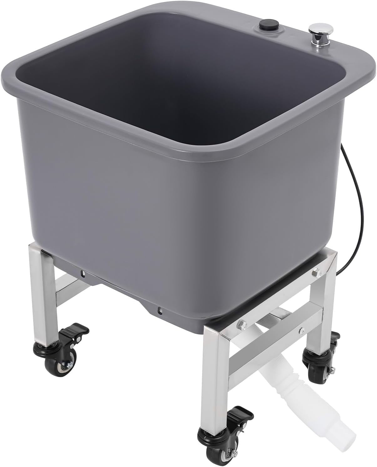 Freestanding Floor Mop Sink,Commercial Mop Sink with Rollers,Plastic ...