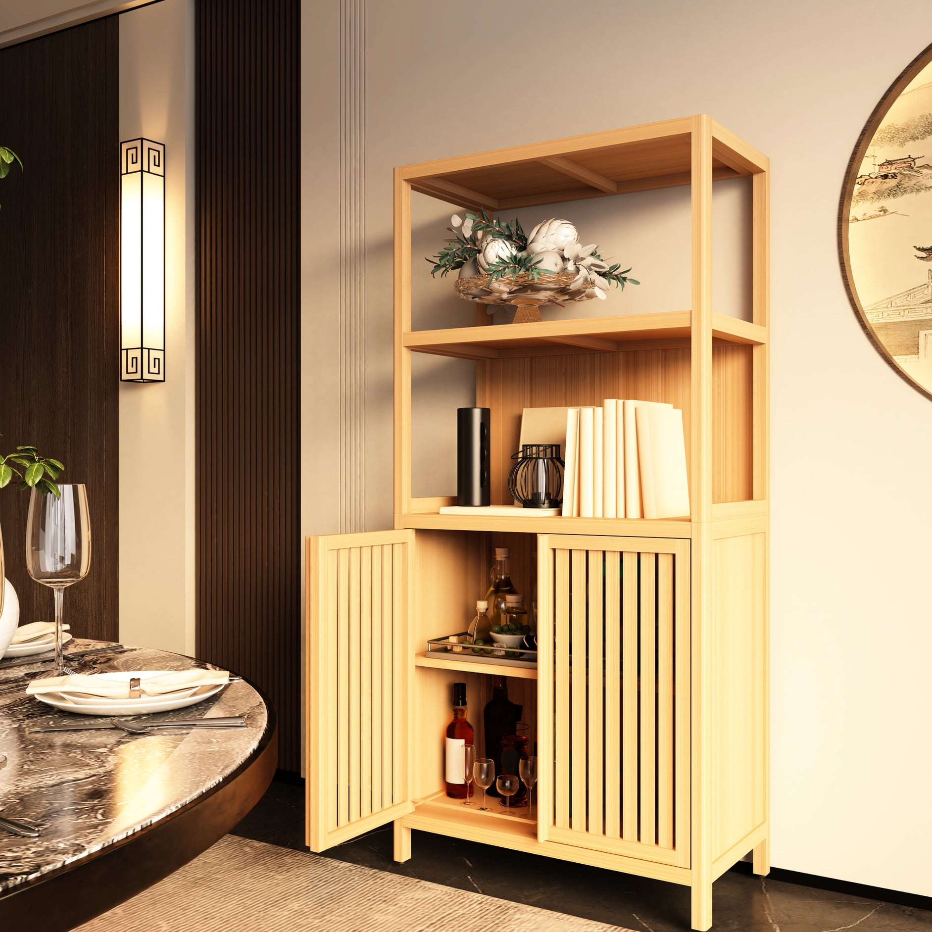 Freestanding Floor Organizer - Optimize Space in the Living Room ...