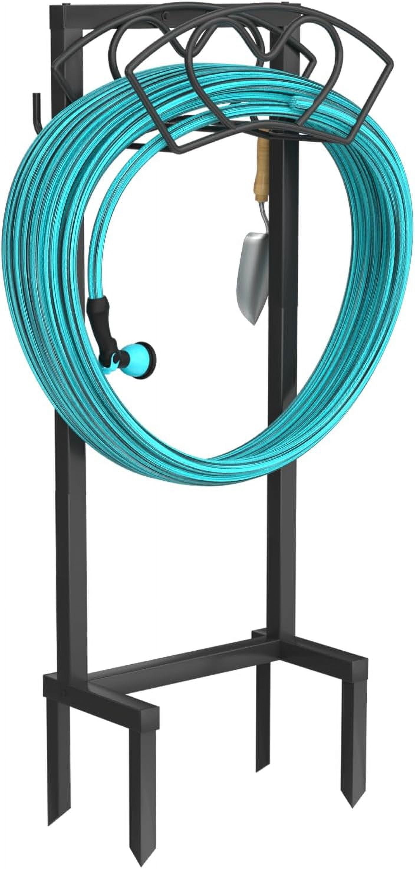 Freestanding Garden Hose Holder with 4 Ground Spikes - Heavy Duty ...
