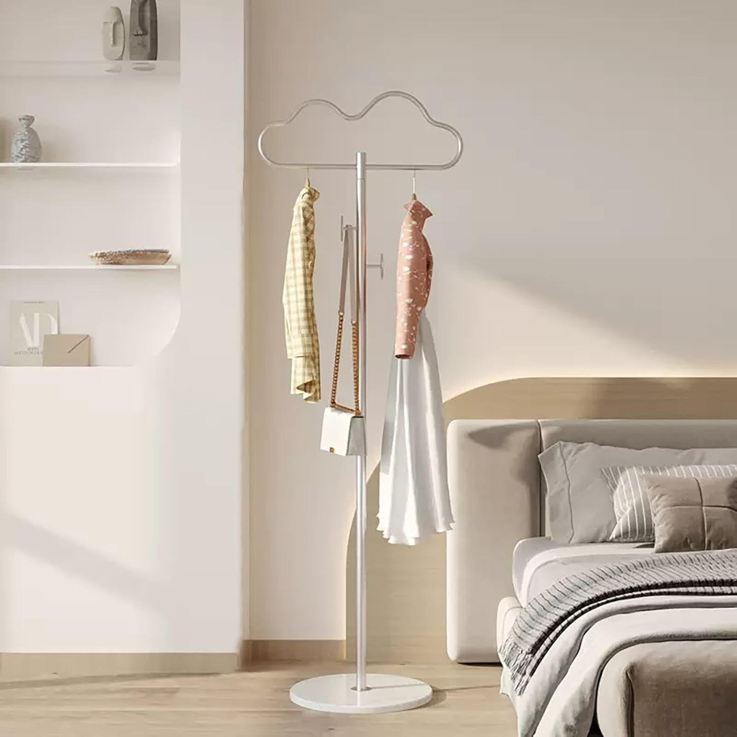 Freestanding Metal Coat Tree, Modern Coat Rack Cloud-shaped Coat Hanger ...