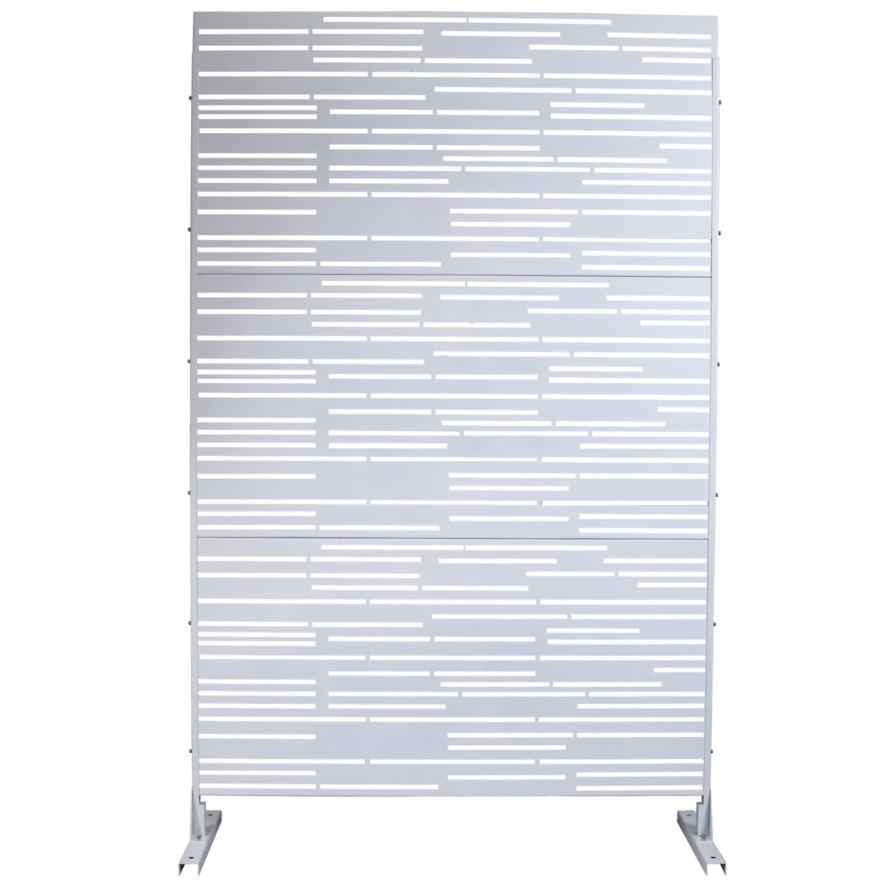 Freestanding Metal Privacy Screen 76"H×48"W - Durable Outdoor & Indoor ...