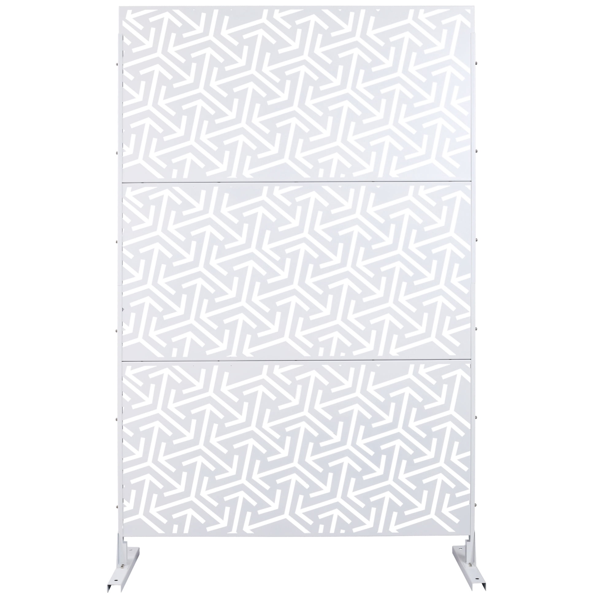 Freestanding Metal Privacy Screen 76" H×48" W - Outdoor & Indoor ...