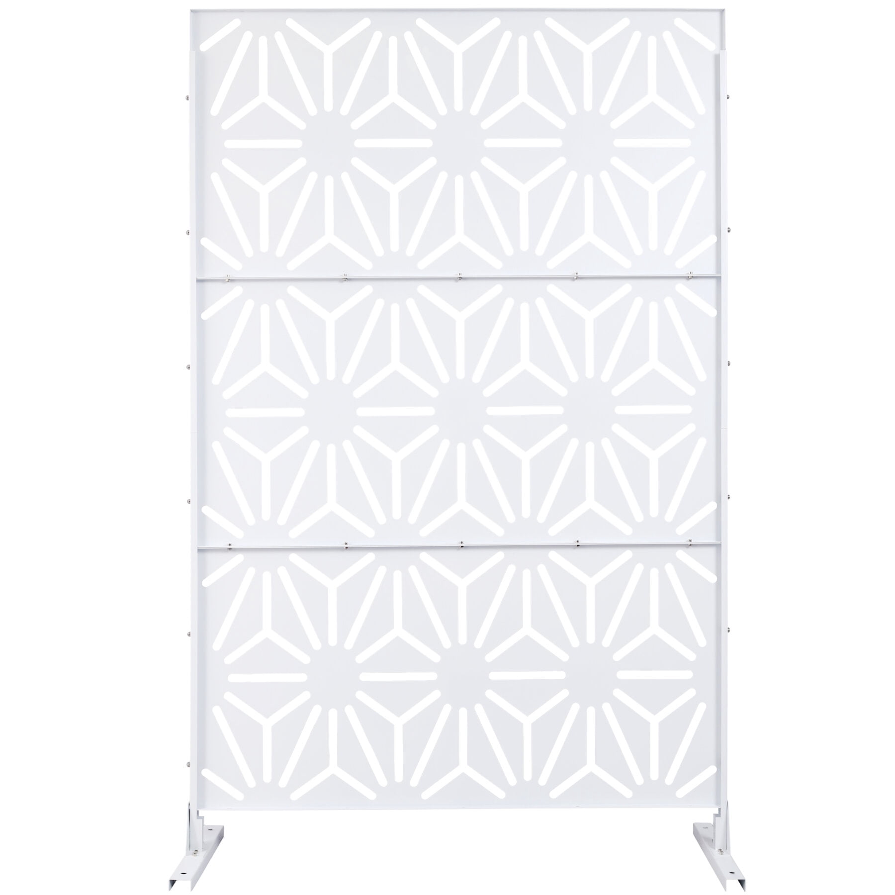 Freestanding Metal Privacy Screen for Patio and Deck - Indoor Outdoor ...
