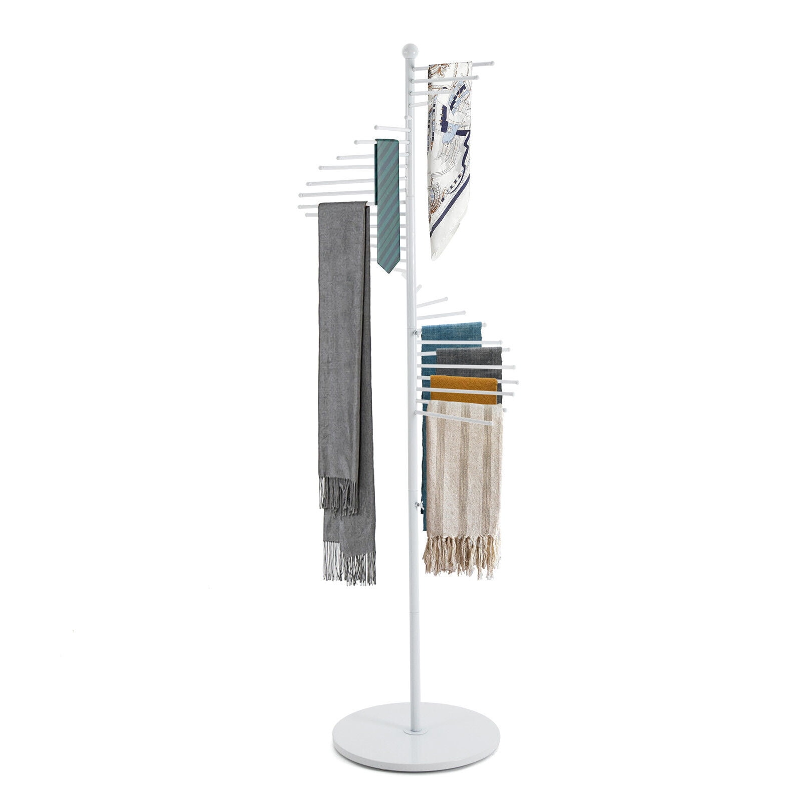 Freestanding Metal Scarf Display Rack, Spiral Display Rack Organizer ...