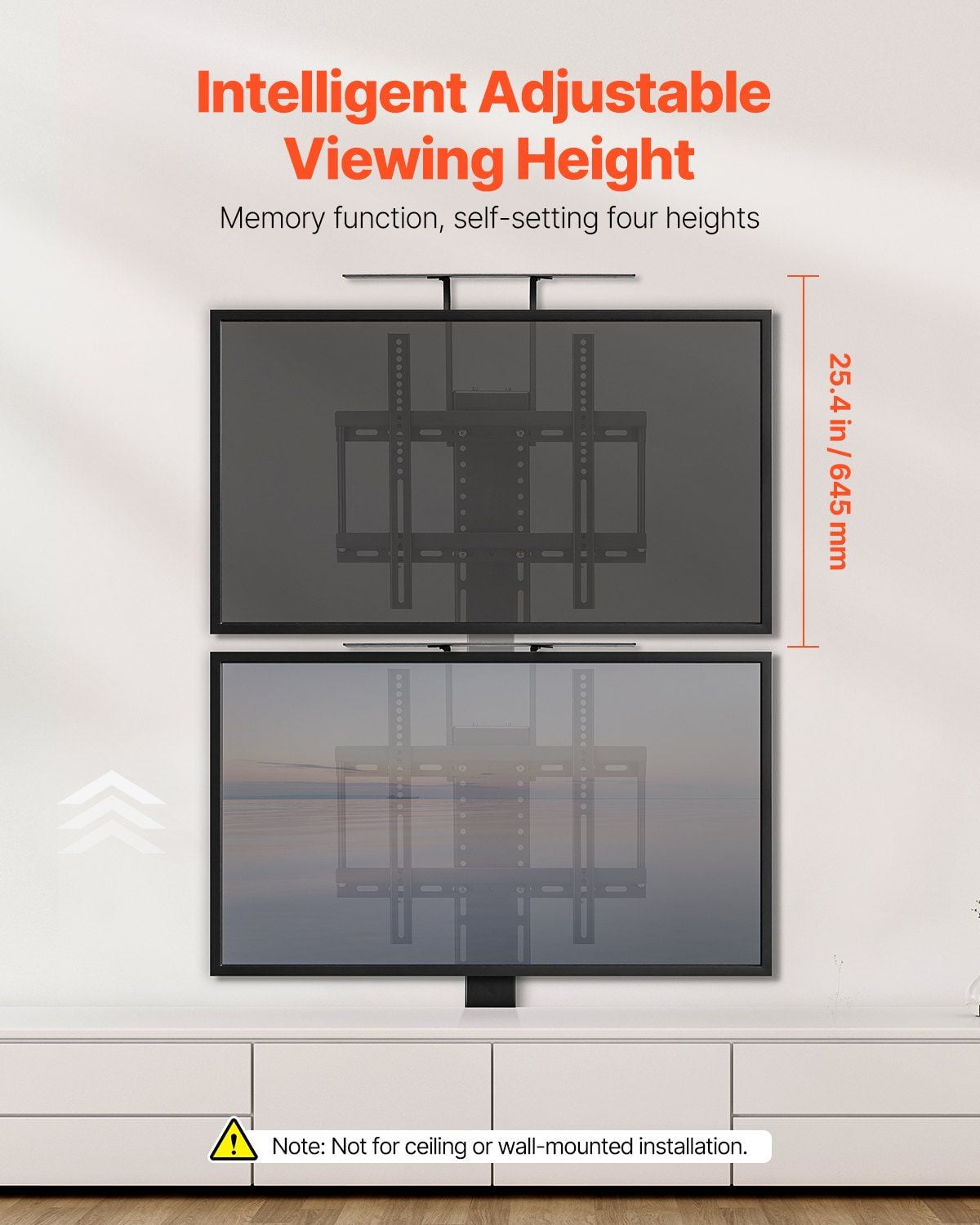 Freestanding Motorized TV Lift Stand for 32-55" Screens, 132 lbs Max ...