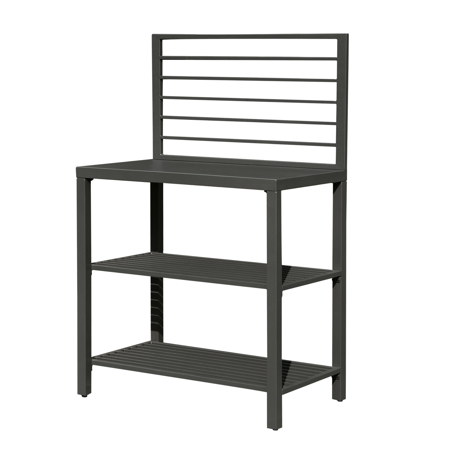 Freestanding Outdoor Kitchen Center With Grey Appearance, Aluminum ...