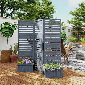 Outdoor Garden Dividers and Planter Boxes for Patio and Garden