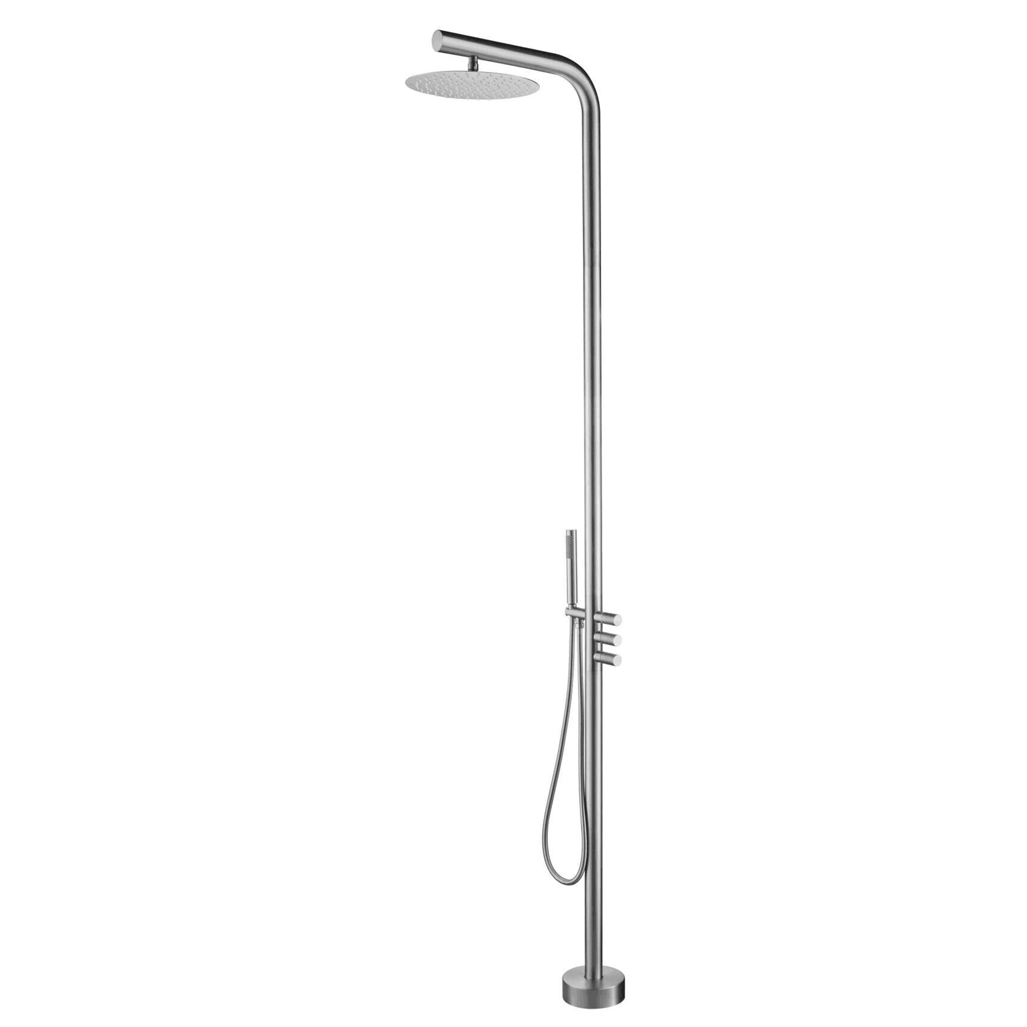 Freestanding Outdoor Shower with Detachable Shower Head, Deck Mounted ...