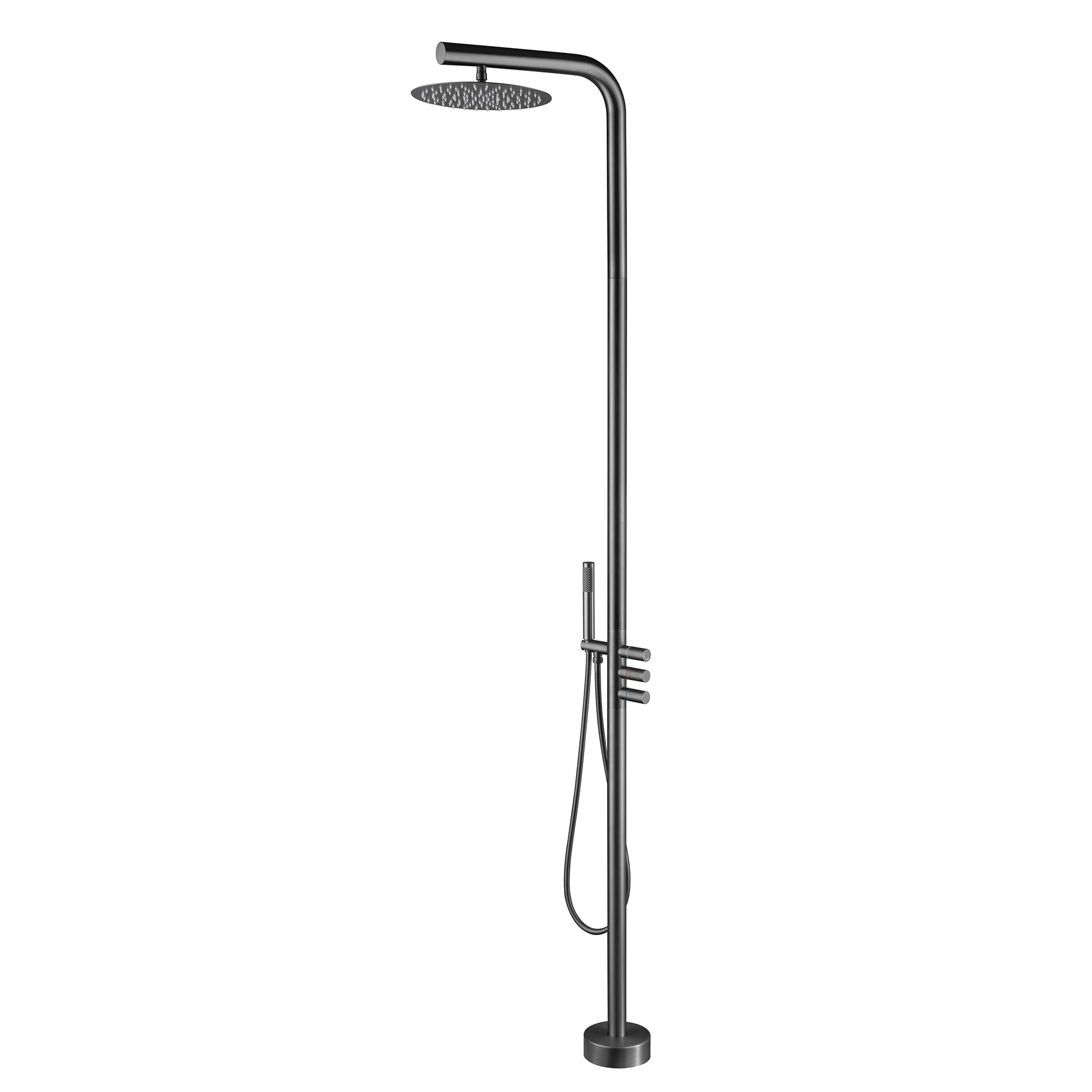 Freestanding Outdoor Shower with Detachable Shower Head, Deck Mounted ...