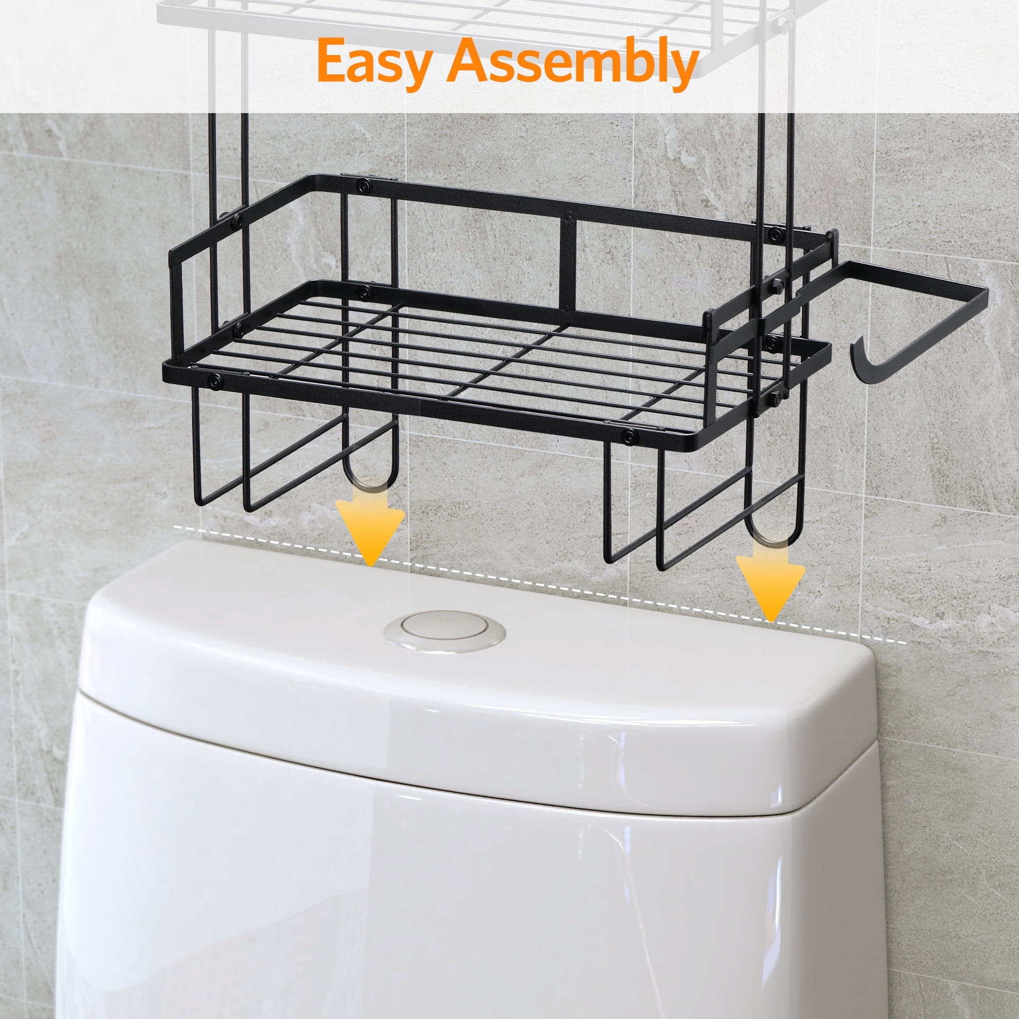 Bathroom Storage Rack Over Toilet, 2-Layer Shelf with Stable Support ...