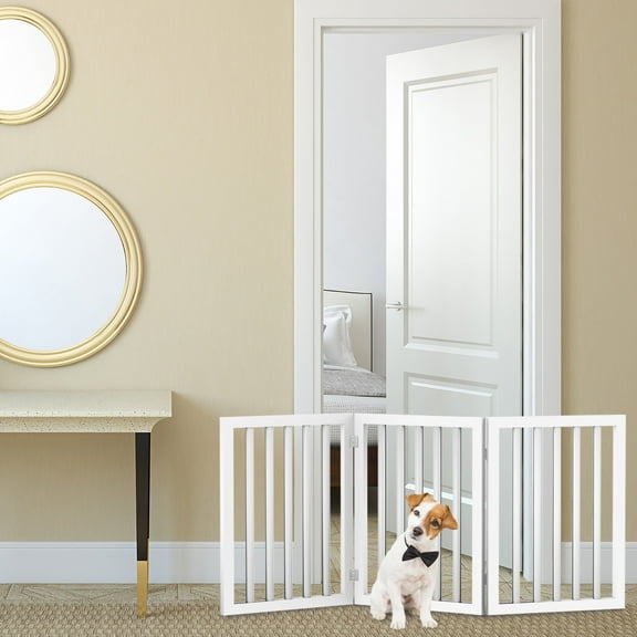 Dog Gate Indoor Freestanding Dog Fence for Doorways Hallways or Stairs ...