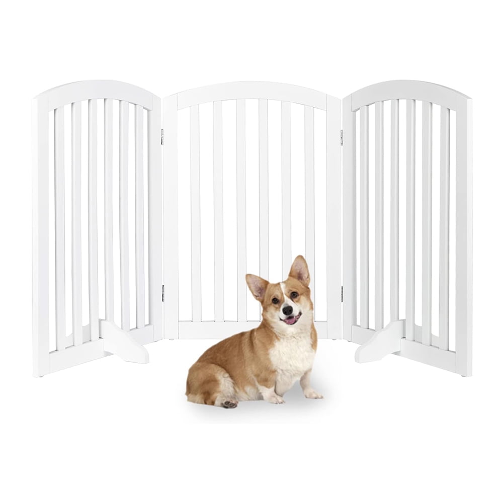 Freestanding Pet Gate, Wide Dog Gates, 4 Panel Dog Gate, Dog Fence ...