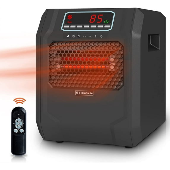 Freestanding Portable Electric Space Heater for Bedroom or Indoor Use ...