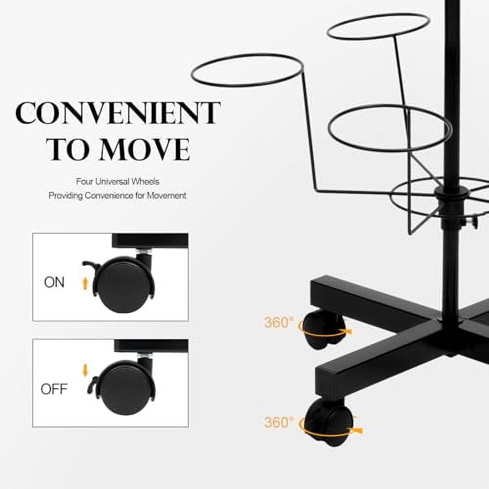 Freestanding Rotating Hat Display Rack Stand with 35 Hooks, 7 Tiers Hat ...