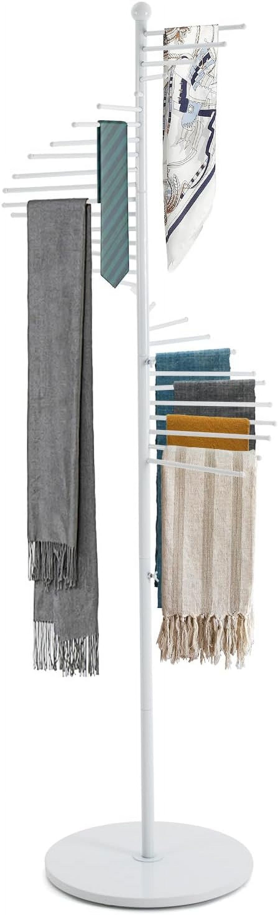 Freestanding Scarf Display Rack, Iron Spiral Scarf Organizer, 5.58ft ...