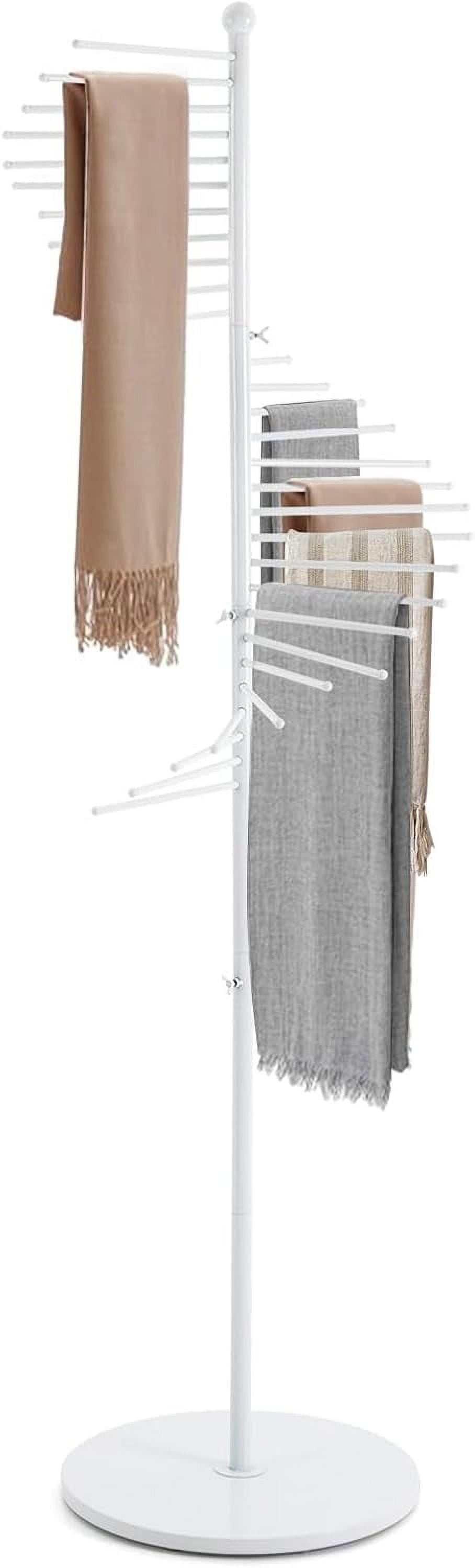 Freestanding Scarf Racks, Spiral Scarf Organizer Stand with 30 Hanger ...