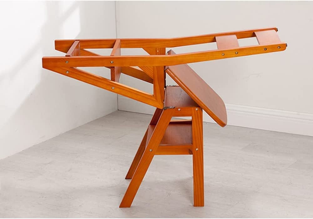 Freestanding Step Ladder Rack Holder Plant Stool Wooden Rack Stand with ...