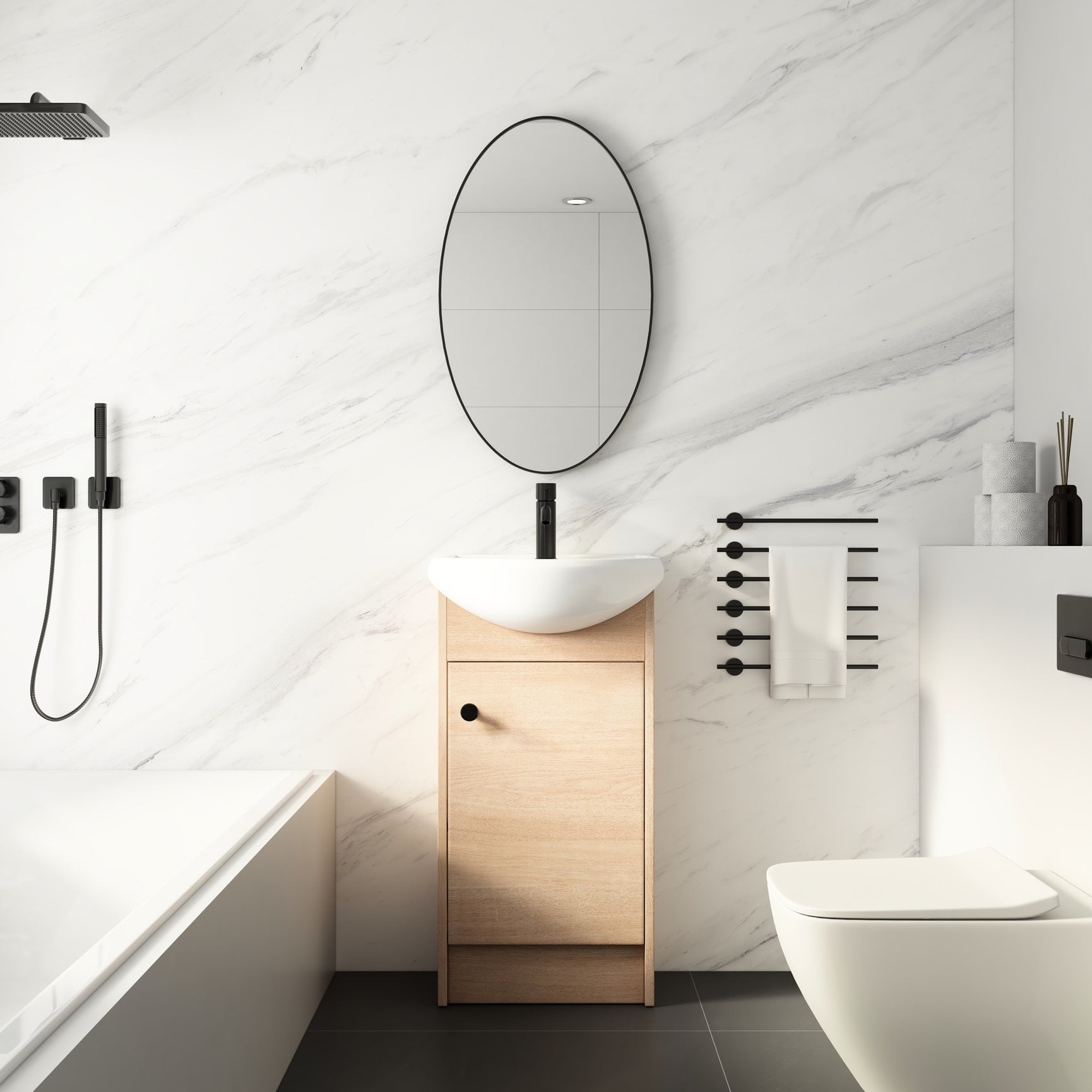 Freestanding Style - Open Shelf for Convenience - Bathroom Refresh ...