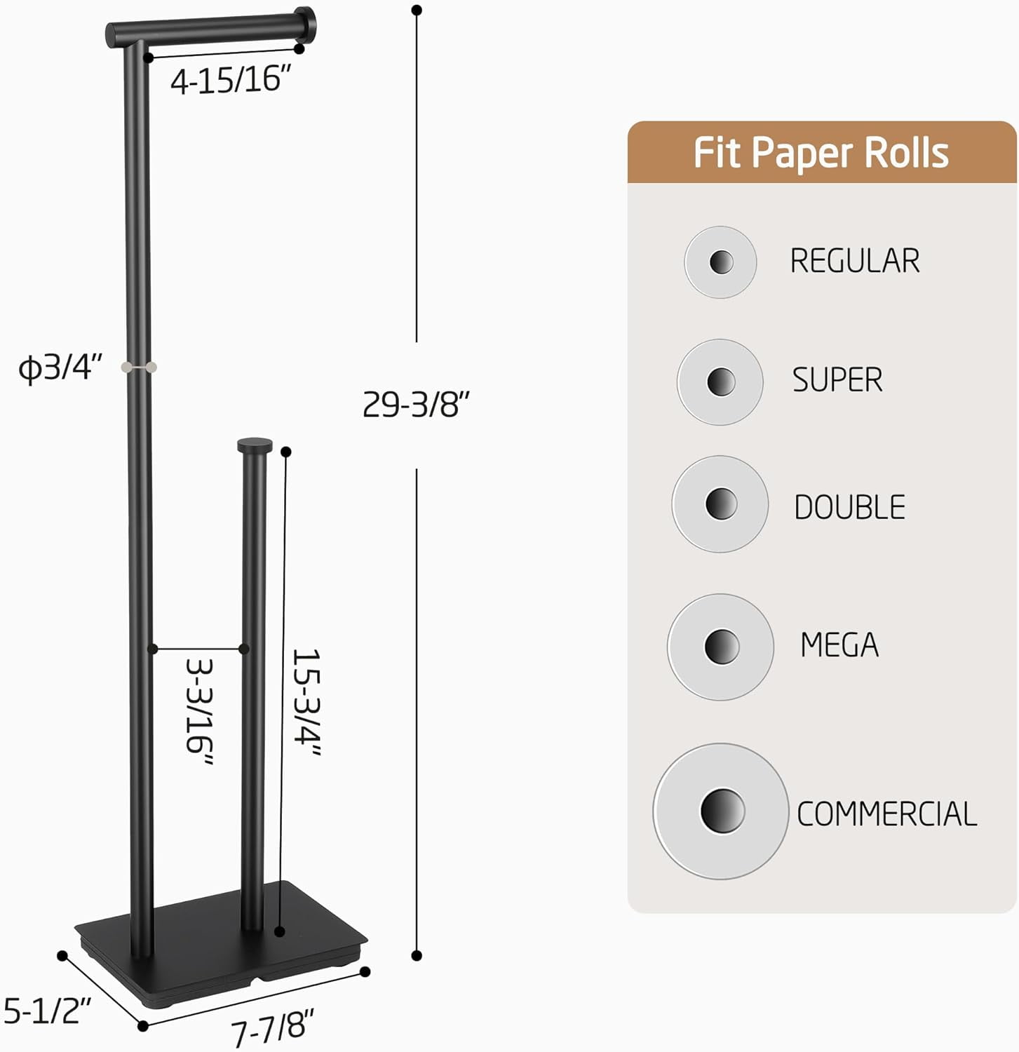 Freestanding Toilet Paper Holder with Reserve for Bathroom with ...