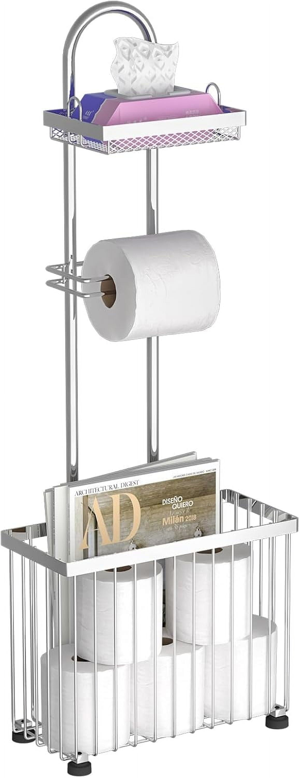 Toilet Paper Holder Toilet Tissue Rack Scroll Stand Roll Dispenser with ...