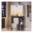 Freestanding Above Toilet Rack with LED Light, Over The Toilet Storage ...